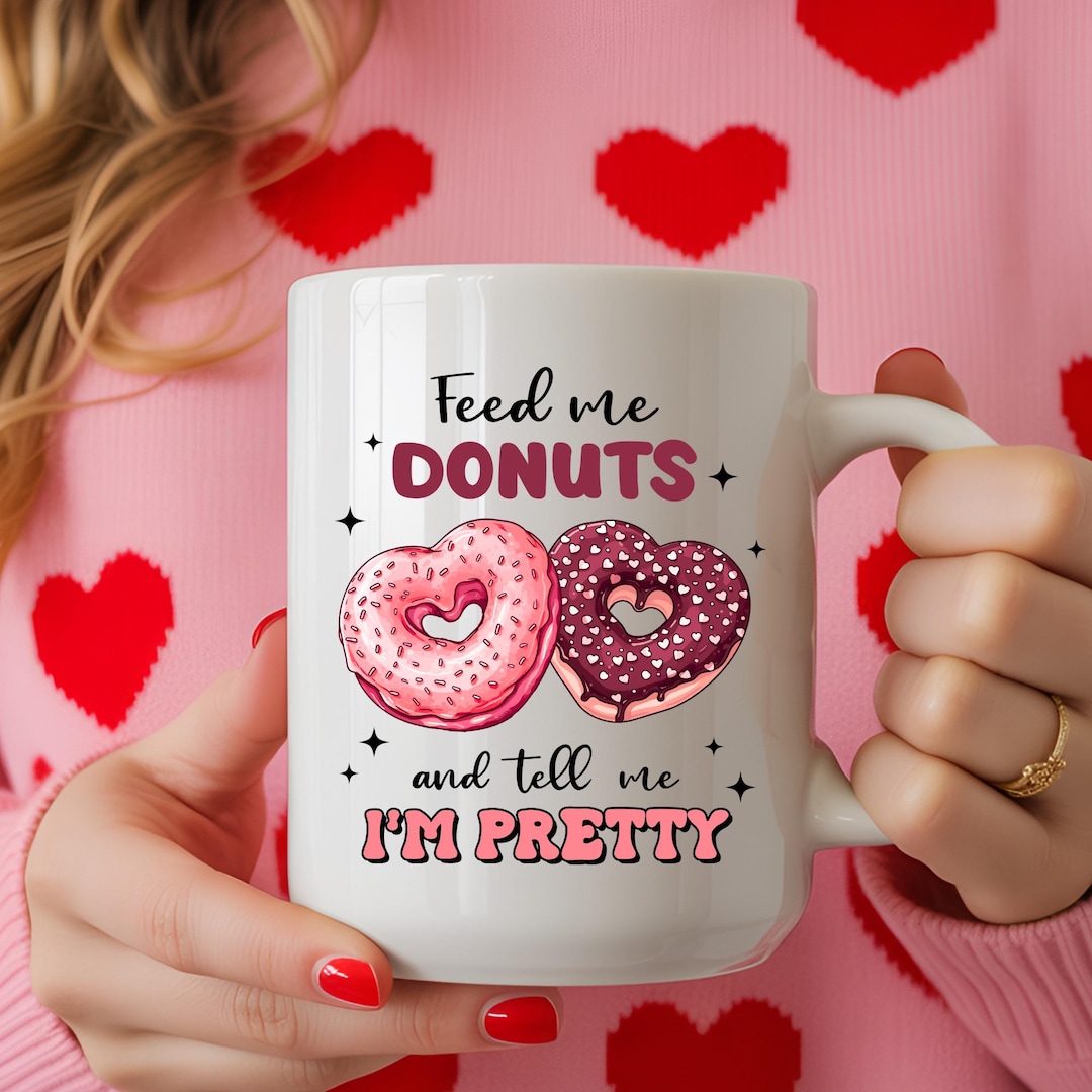 Donut Heart Valentine PNG | Feed Me Donuts Graphic (sublimation ...