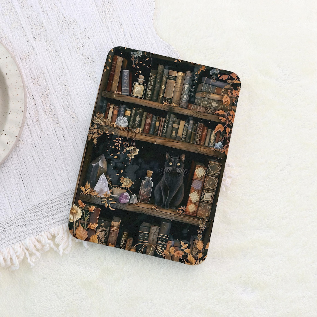 Magic Bookshelf Cat Custom Kindle Case 2024 Paperwhite 12th Gen Kindle ...