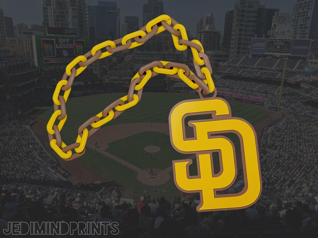 San Diego Swag Chain, 3D Printed, Oversized MLB Fan Gear, Baseball ...