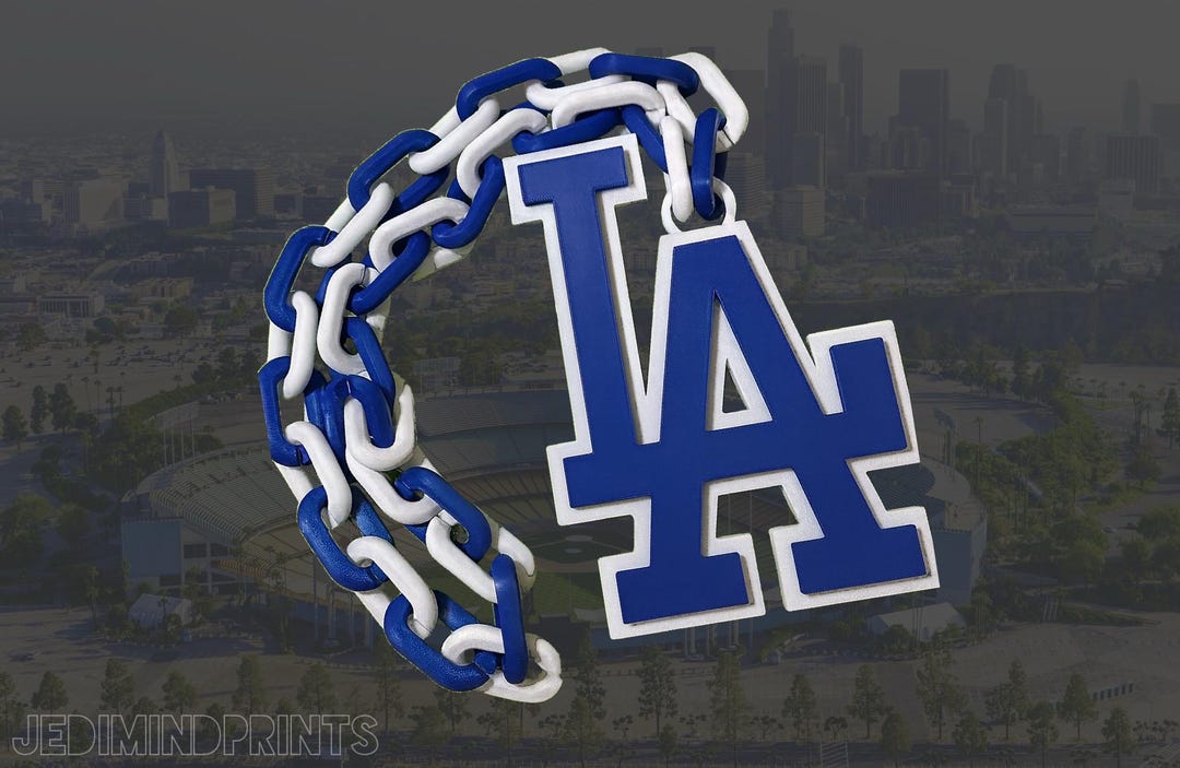 Los Angeles Swag Chain, World Series, 3D Printed, Oversized MLB Fan ...