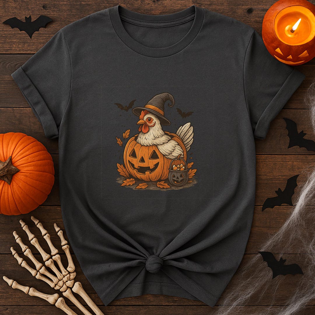 Spooky Rooster Halloween Shirt: Gothic Farmhouse Horror Tee - Etsy