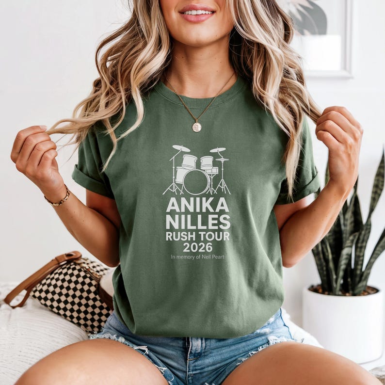 Rush Band Shirt, Tour 2026 Tee, Anika Nilles Rush Tour, Rock Band Merch ...