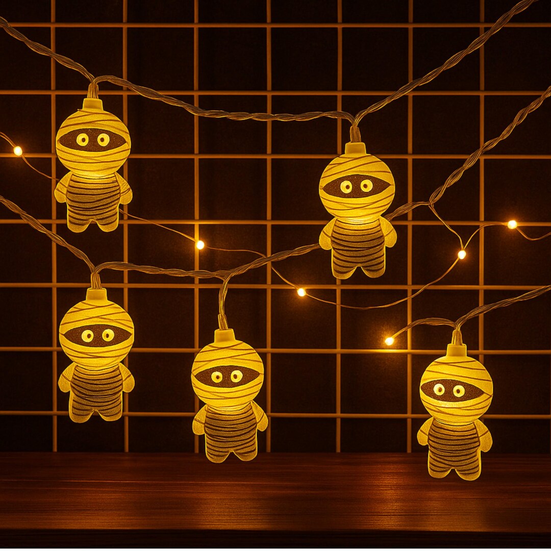 Halloween Mummy String Lights: 40 LED Battery-powered Party Decor - Etsy