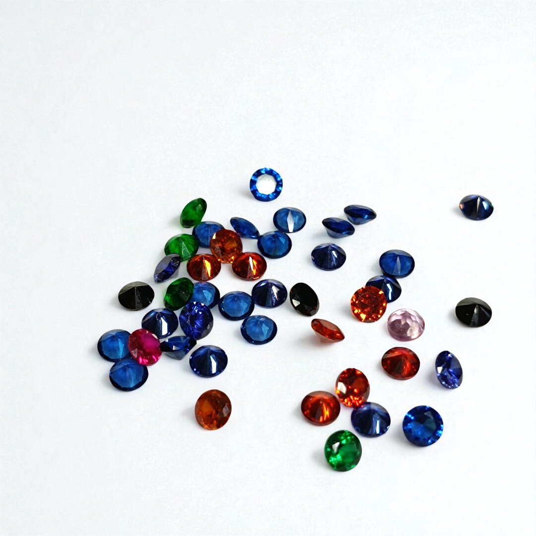 3MM Ruby, Sapphire, Emerald Round Cut Gemstone Lot - Etsy