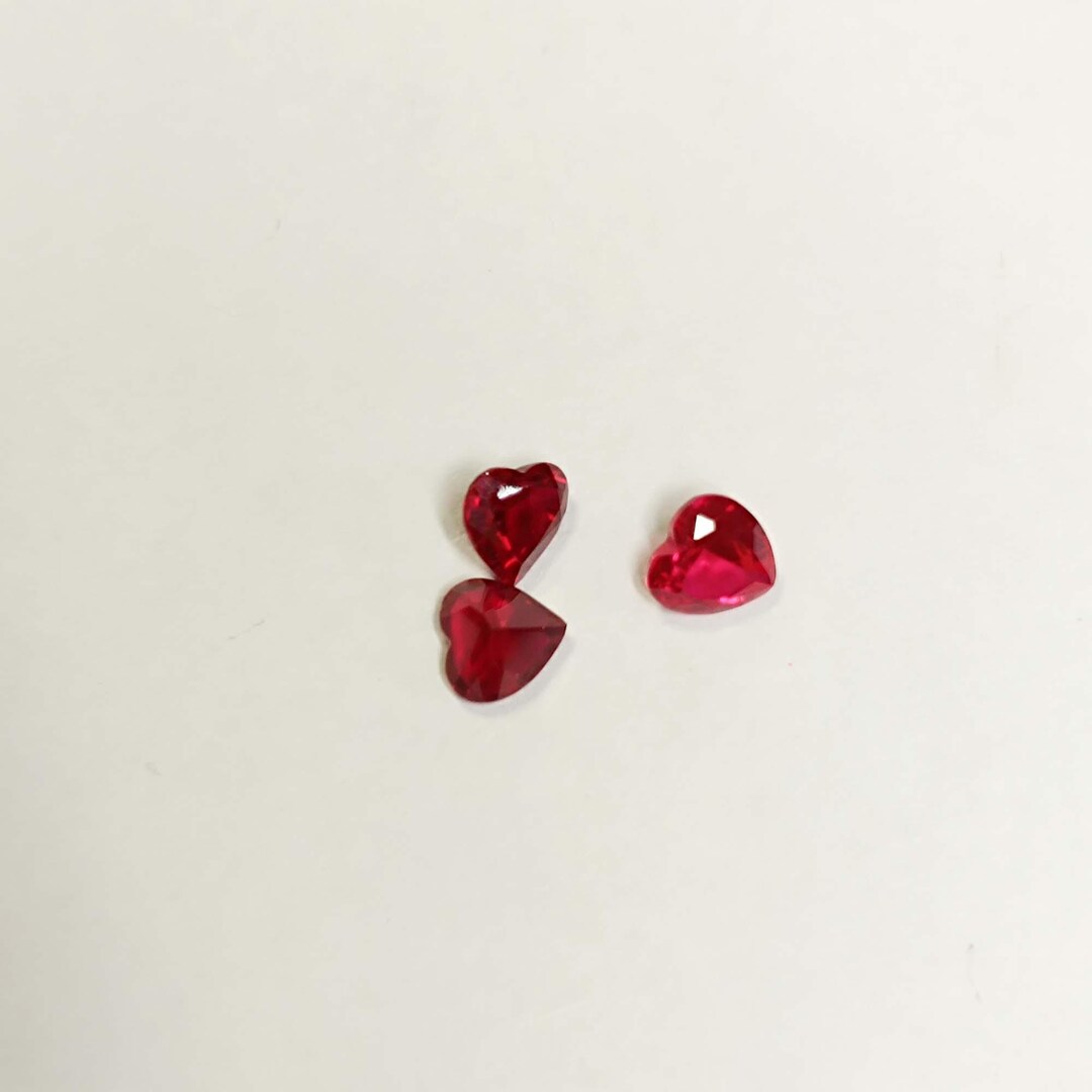 Red Ruby Heart Cut Shape Loose Stones Gemstones All Sizes, for Rings - Etsy