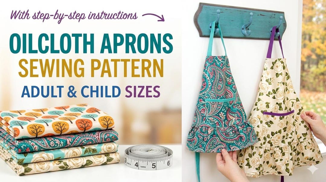 Adult & Kids Apron Sewing Pattern PDF – DIY Printable - Etsy