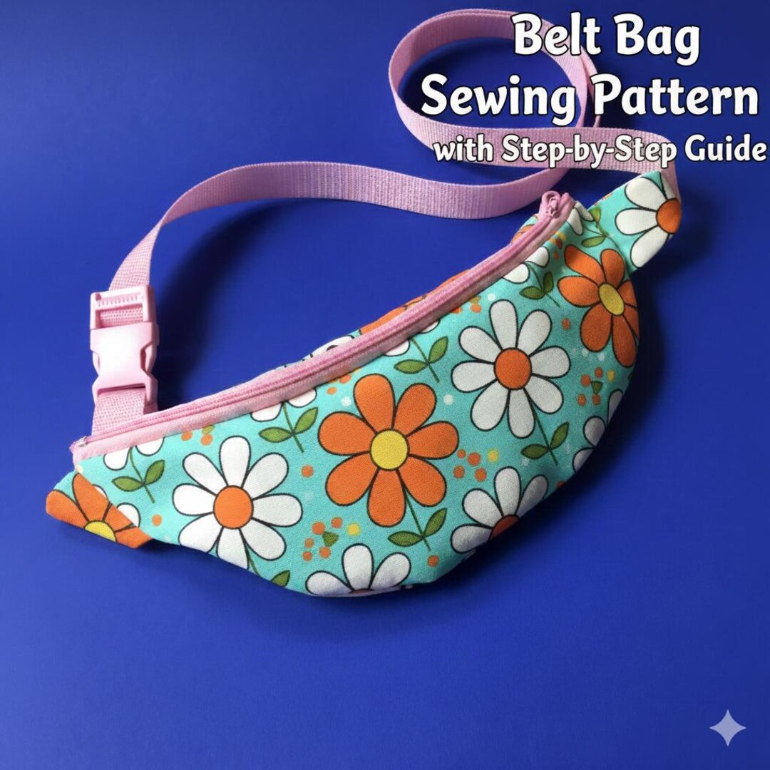 Belt Bag Sewing Pattern, Beginner DIY (PDF Pattern) | Eelify Attached ...