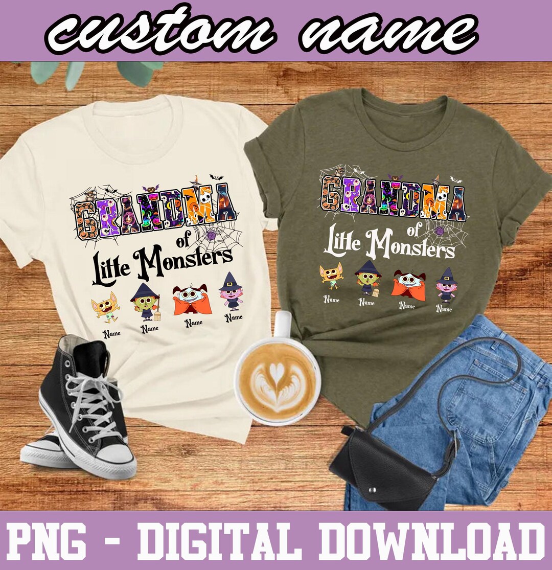 Grandma of Little Monsters Png, Grandma Halloween Png, Halloween ...