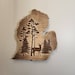 Deer in Trees on Michigan Wood Sign, Customizable for Any State - Etsy
