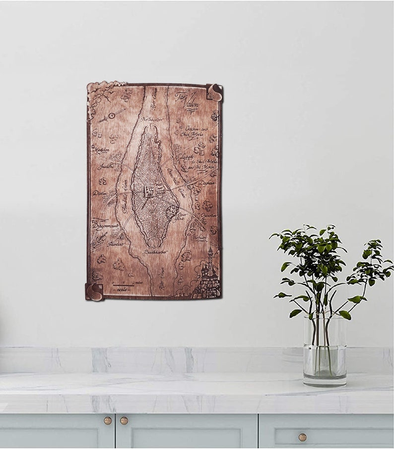 Tar Valon Map Wheel of Time Rustic Wood Engraving - Etsy