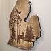 Deer in Trees on Michigan Wood Sign, Customizable for Any State - Etsy