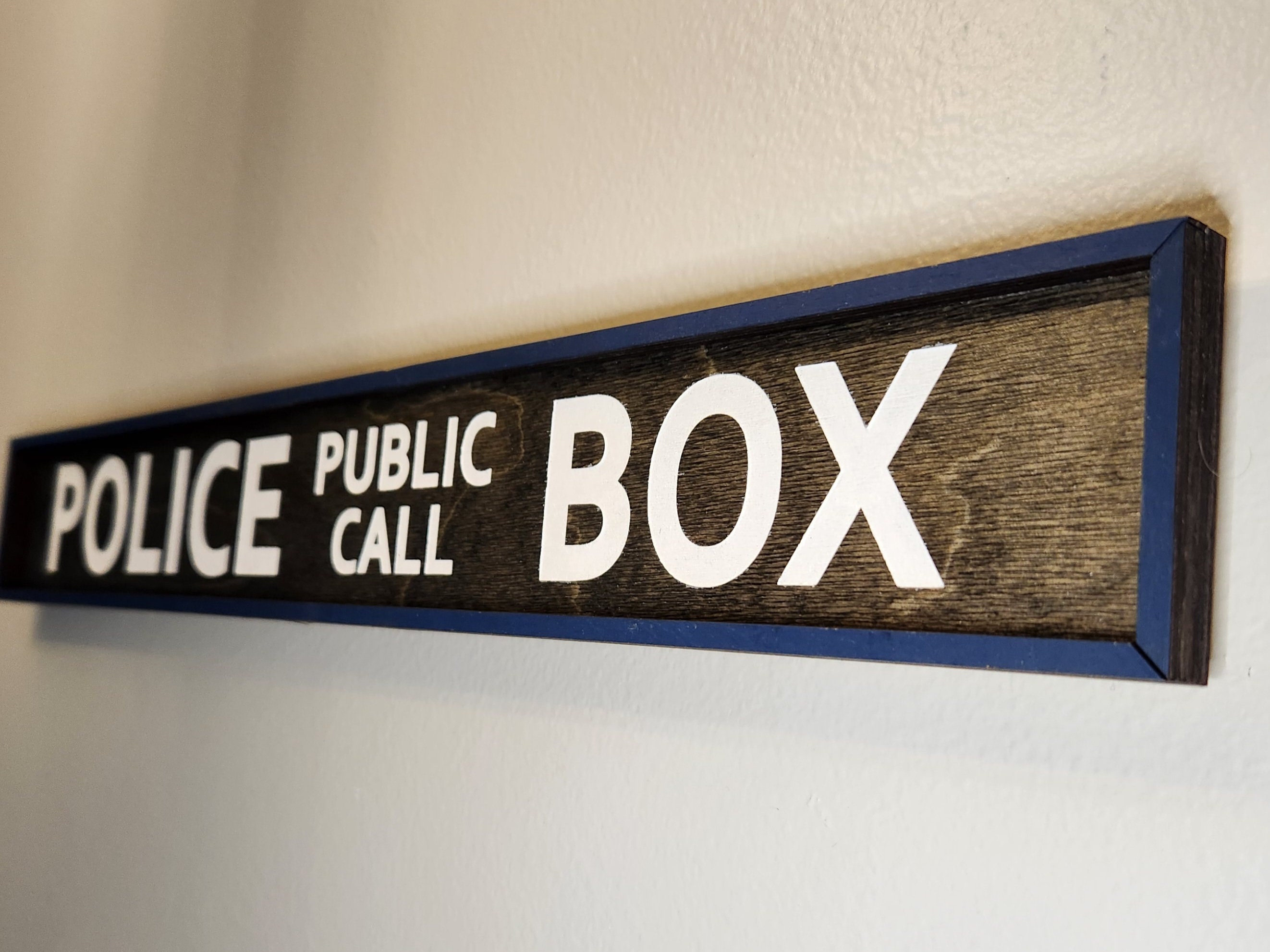 Police Public Call Box Sign, Wood Sign - Etsy