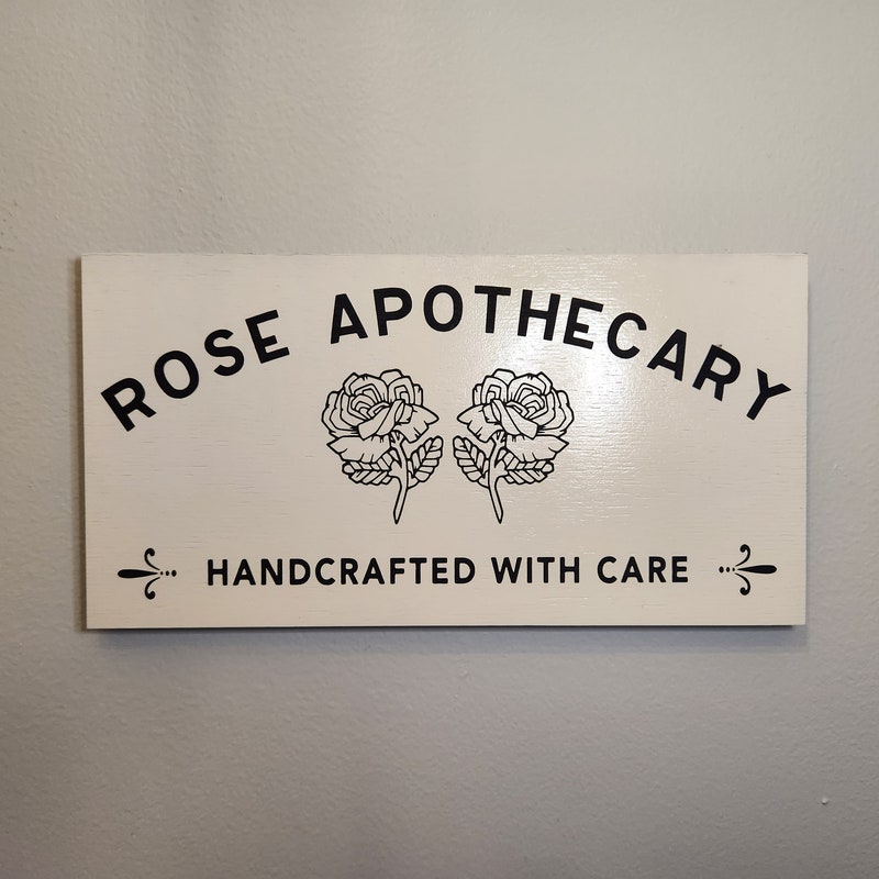 Rose Apothecary Sign - Etsy