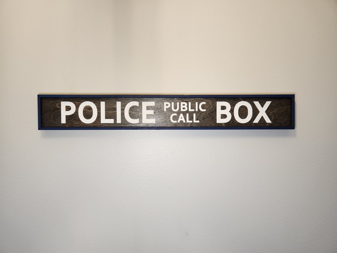 Police Public Call Box Sign, Wood Sign - Etsy