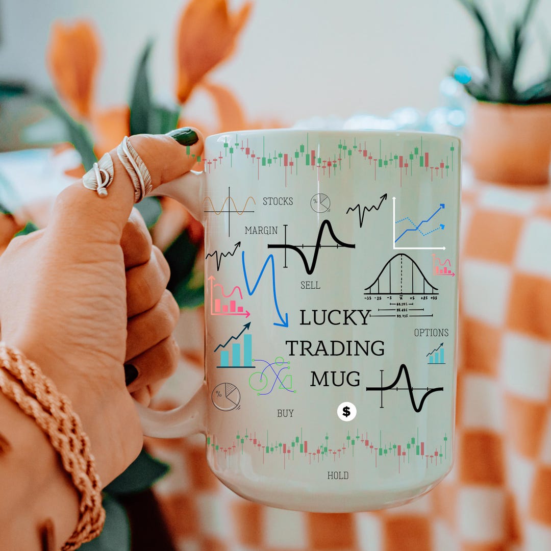 Lucky Trading Mug, Stock Market Day Trading Gift, Day Trader Mug ...