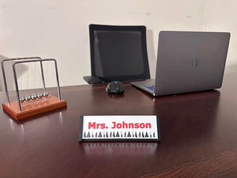 Custom Desk Sign With Interchangeable 3D Art Inserts – Personalized ...