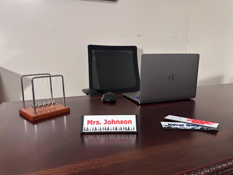 Custom Desk Sign With Interchangeable 3D Art Inserts – Personalized ...