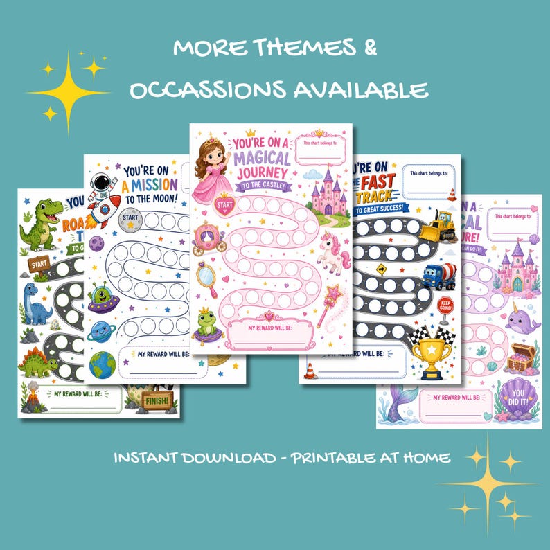 Space Reward Chart Printable Template for Kids Preschoolers - Etsy UK