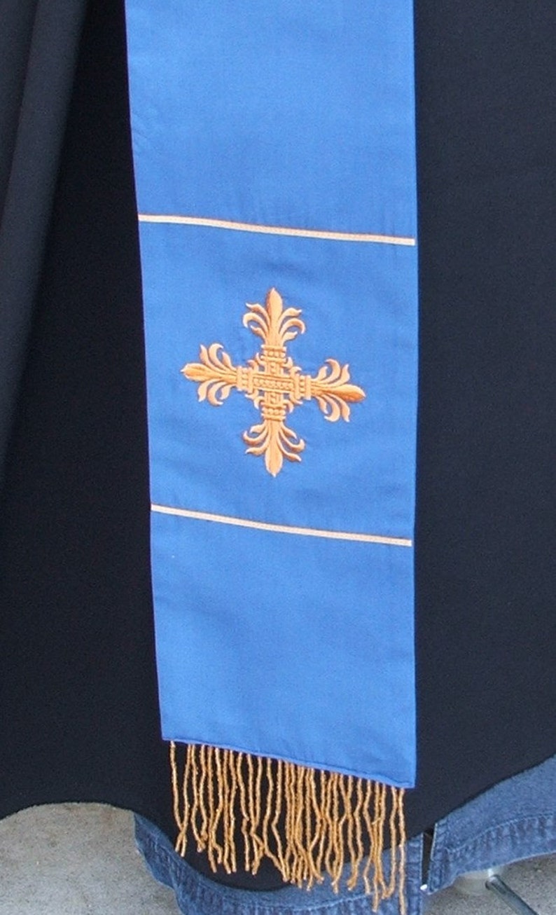 Clergy Stole, Vestment With Small Elegant Crosses, Any Liturgical Color ...