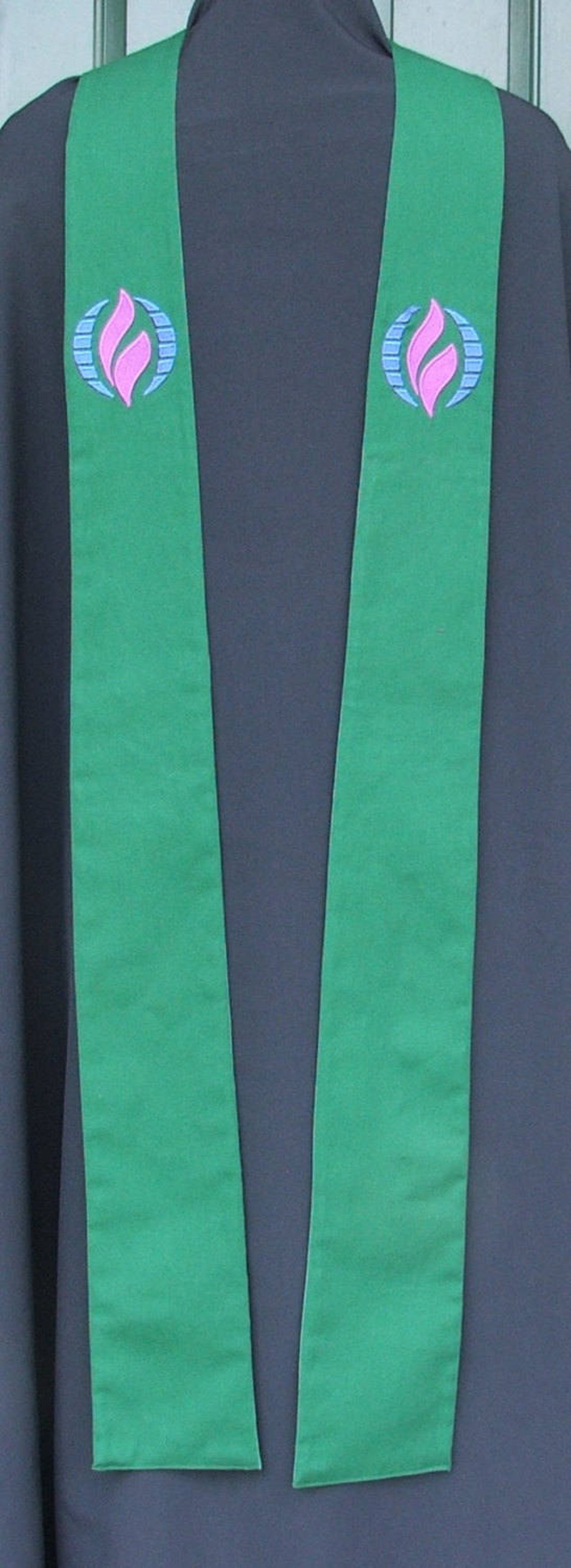 Clergy Stole, Priest Stole, Pastor Stole, Vestment, With Denomination ...