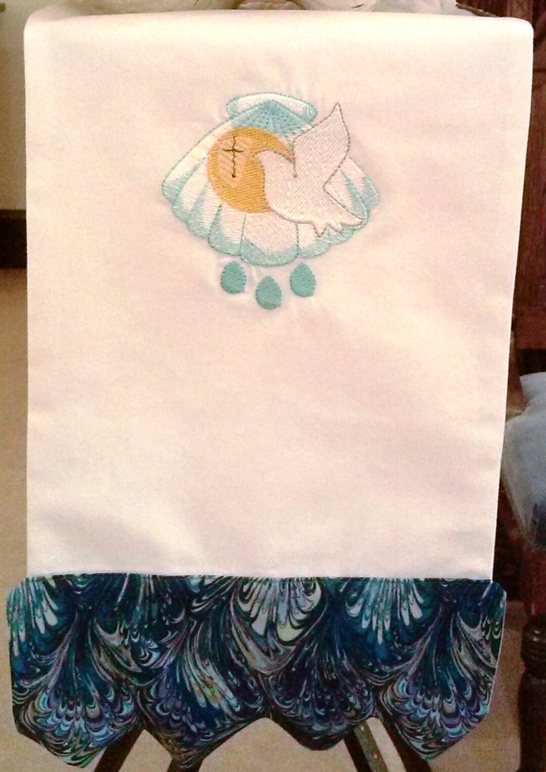 Baptism Banner for Font, Wall, Altar, or Pulpit, Shell, MADE to ORDER ...