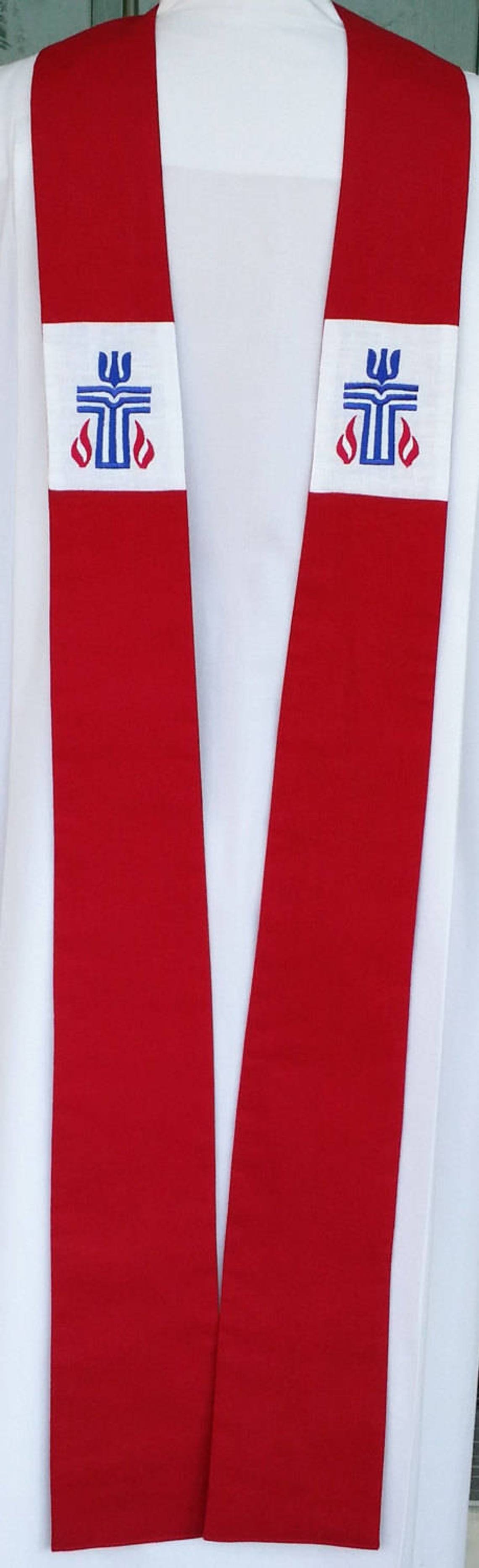 Clergy Stole, Priest Stole, Pastor Stole, Vestment, With Denomination ...