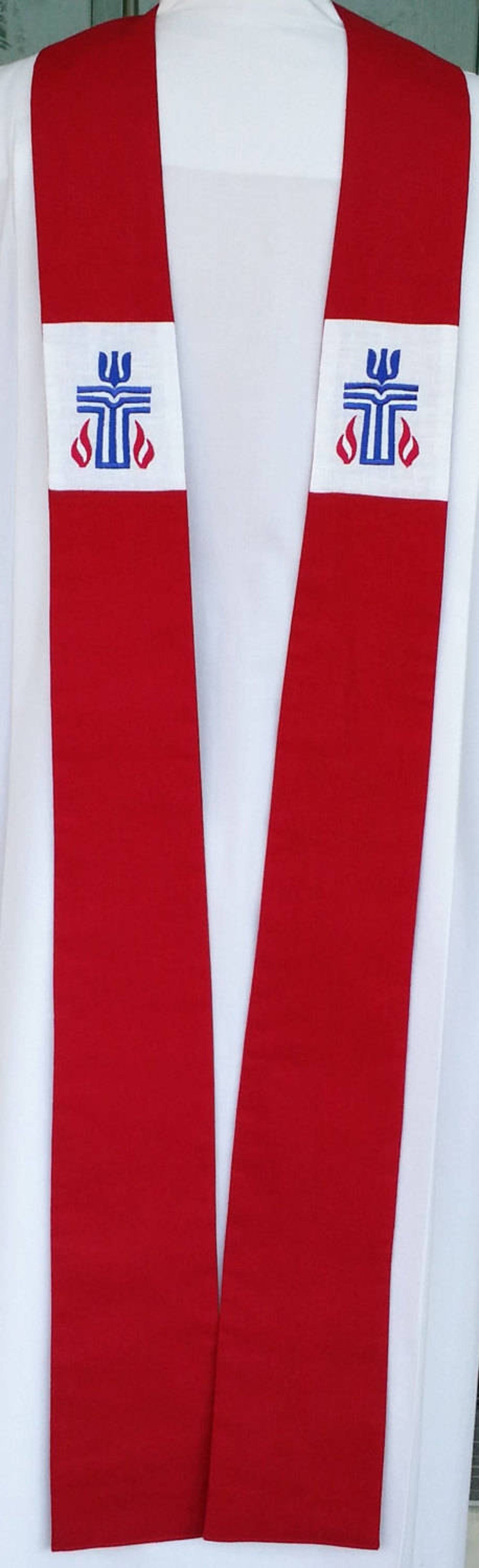 Clergy Stole, Priest Stole, Pastor Stole, Vestment, With Denomination ...