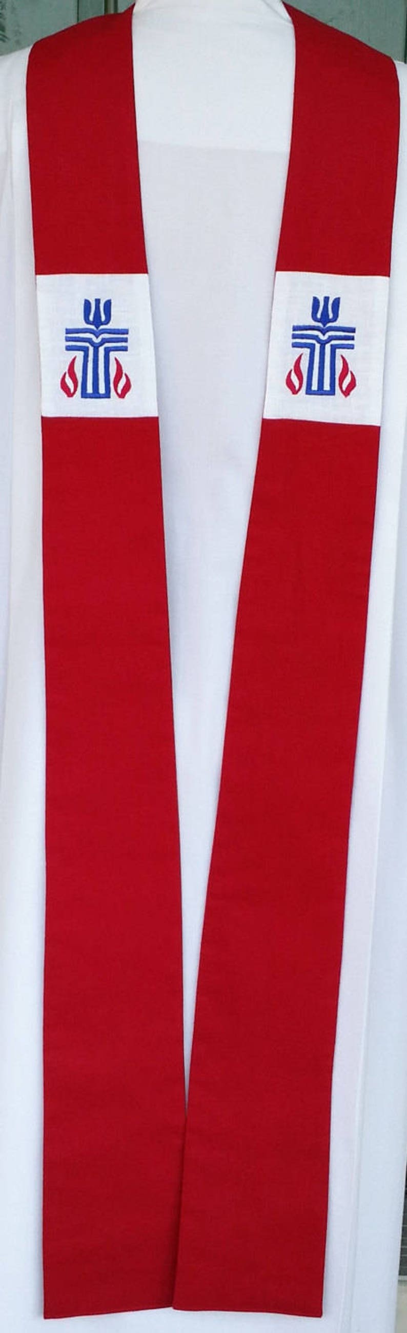 Clergy Stole, Priest Stole, Pastor Stole, Vestment, With Denomination ...