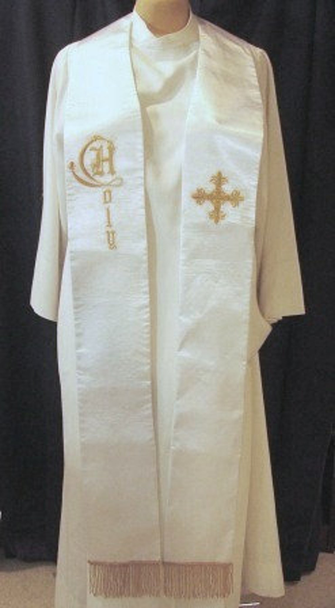 Clergy Stole Vestment Fleur De Lis Cross Holy Any Color - Etsy