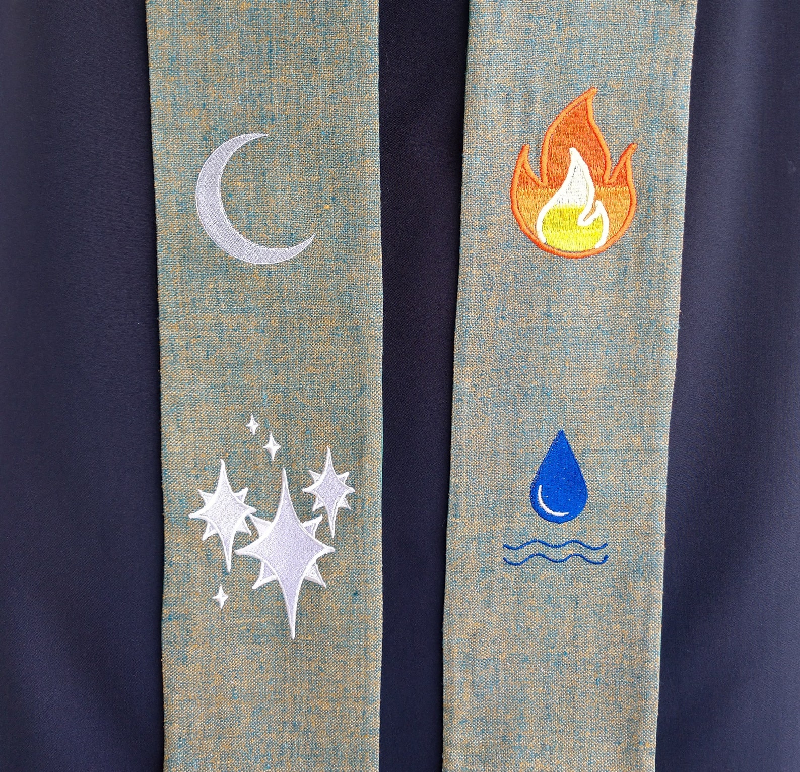 Clergy Stole, Pastor's Stole, Priest Stole, Elements, MADE to ORDER - Etsy