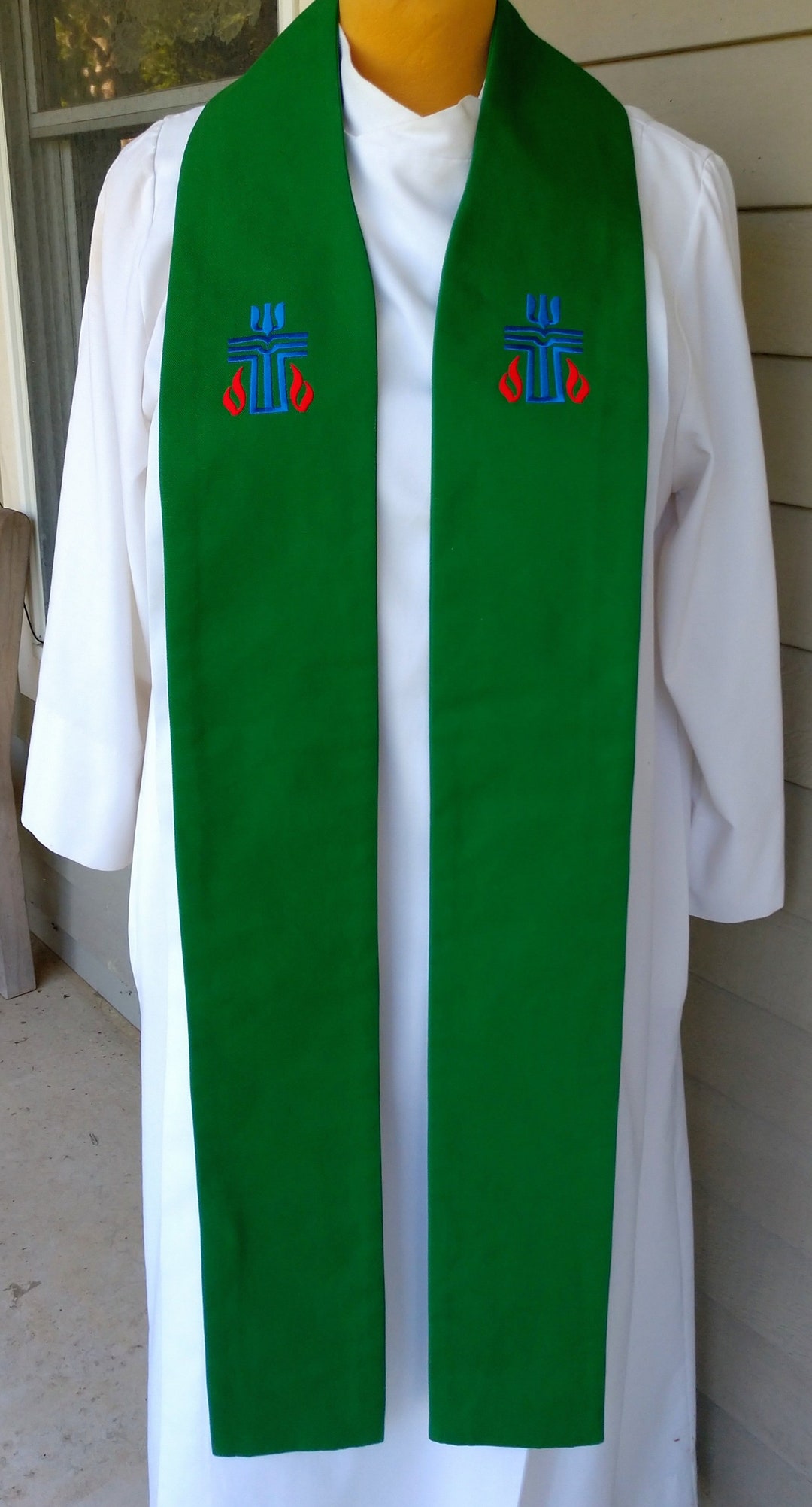 Clergy Stole, Priest Stole, Pastor Stole, Vestment, With Denomination ...