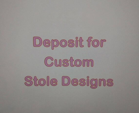 Deposit for Creating a Custom Design for Your Stole | Etsy