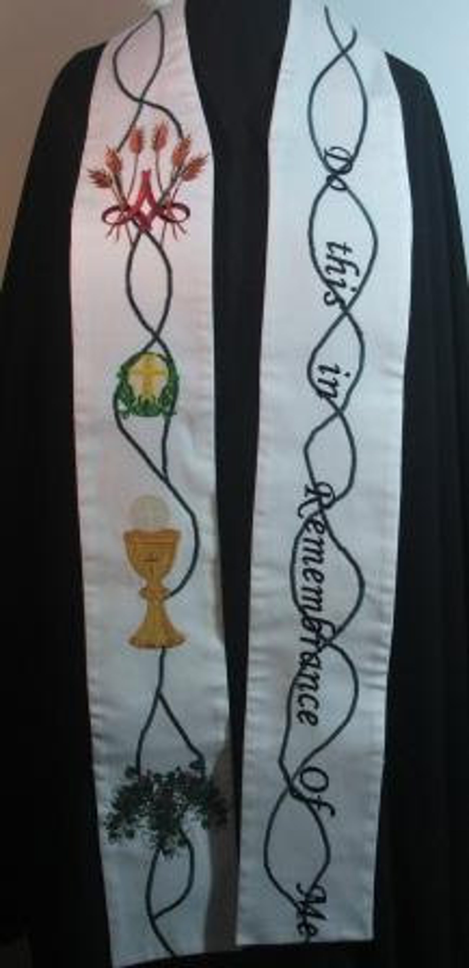 Clergy Stole, Vestment, Communion, in Remembrance - Etsy