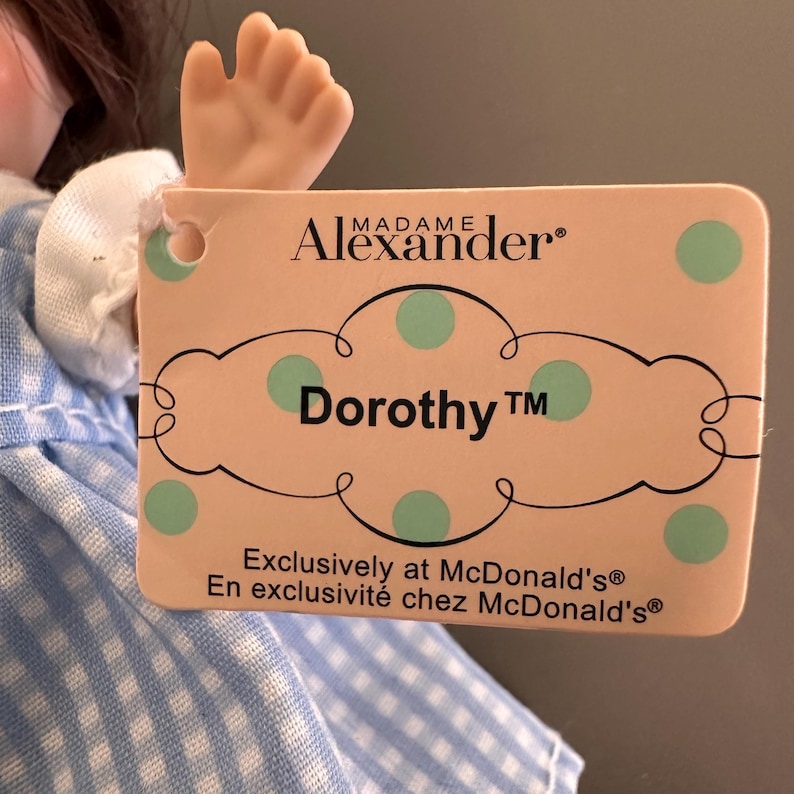 Madame Alexander Dorothy Wizard of Oz Mcdonald’s Happy Meal Doll With ...
