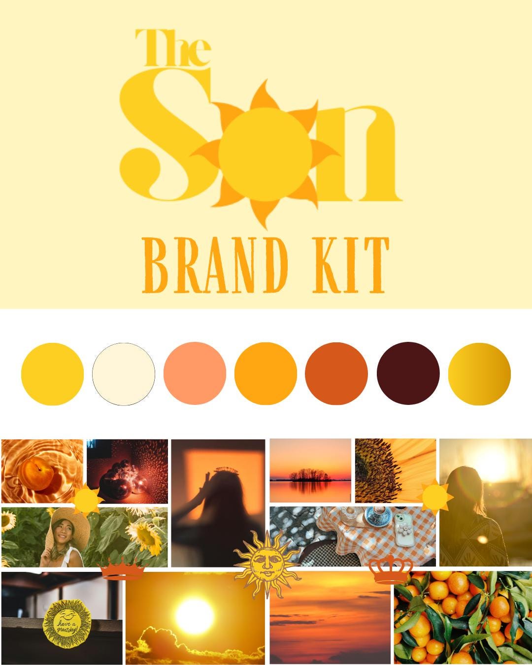 Sun Brand Identity Kit: Canva Brand Guide With Color Palette (PDF ...