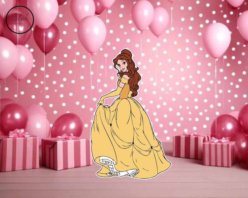 Belle Beauty and the Beast Cutout Beauty and Beast Birthday Backdrop ...