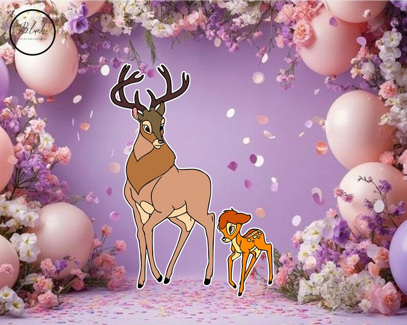 Bambi Backdrop Cutouts, Birthday Party Decor (digital) - Etsy