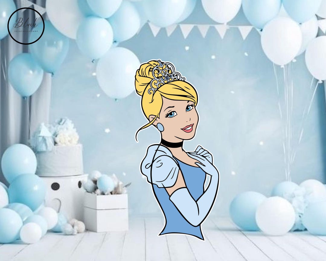 Cinderella Cutout, Birthday Party Backdrop, Baby Shower Decor (digital ...