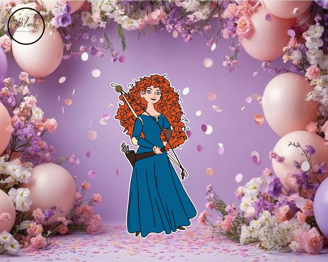 Brave Merida Birthday Backdrop, Party Cutout (digital Cutout) - Etsy