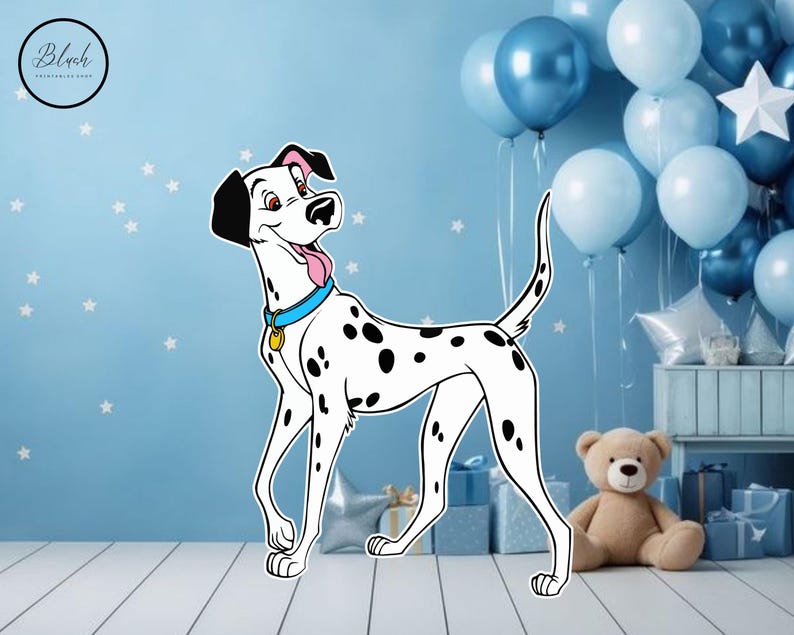 101 Dalmatians Cutout, Dalmatians Backdrop Birthday Party Cutouts ...
