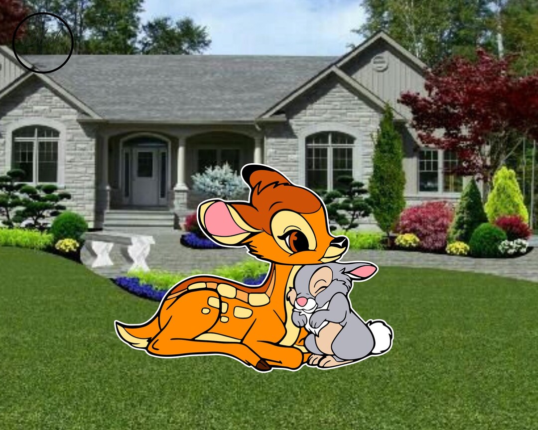 Backdrop Bambi and Thumper, Bambi Cutouts, Bambi Birthday Backdrop ...