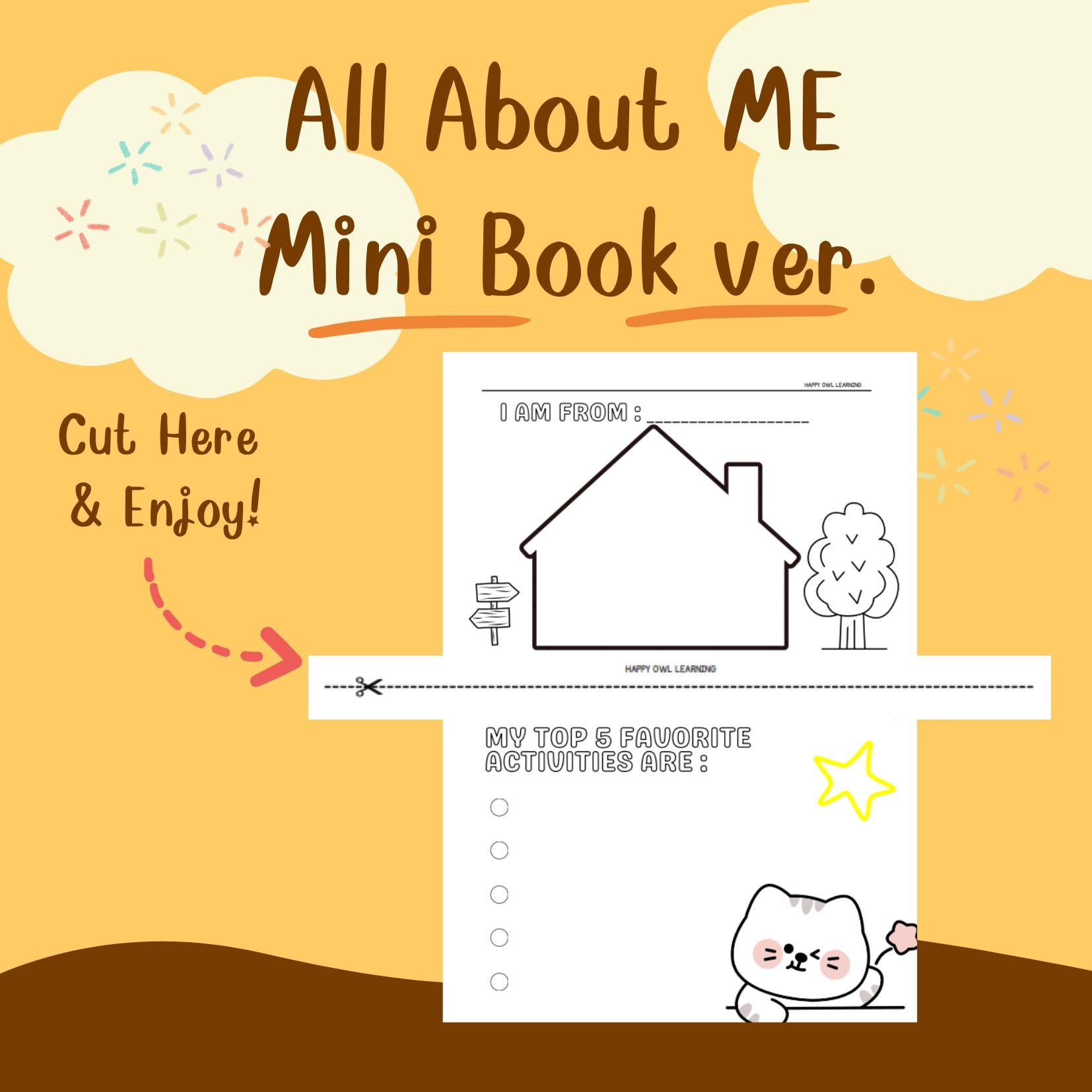 All About Me Mini Book Printable | Back to School Activity | Preschool ...