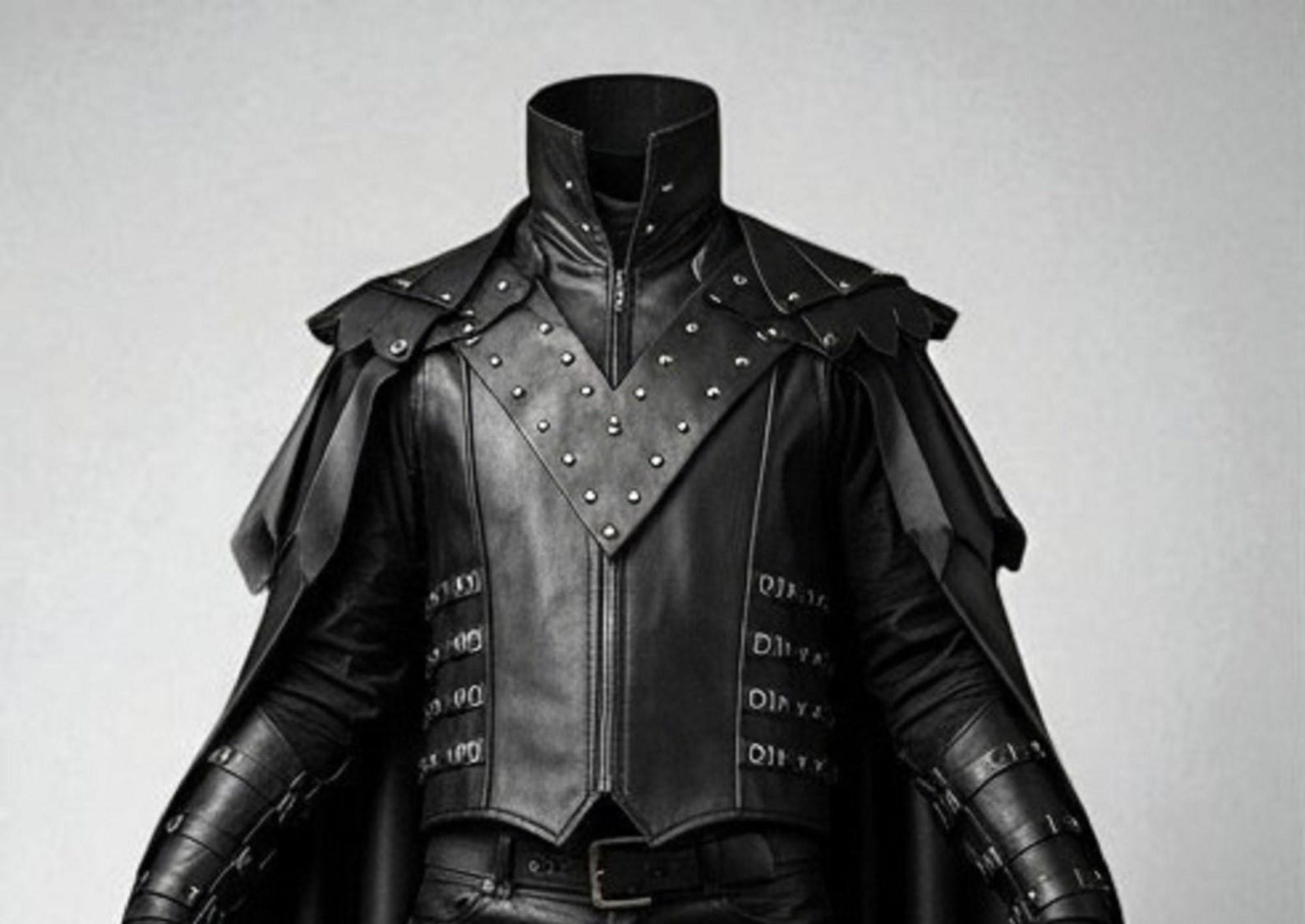Handmade Layered Leather Cloak Armor Set: Gothic Renaissance LARP ...