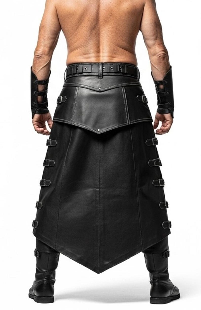 Handmade Leather Gladiator Kilt | Black Armor, LARP Cosplay Outfit - Etsy