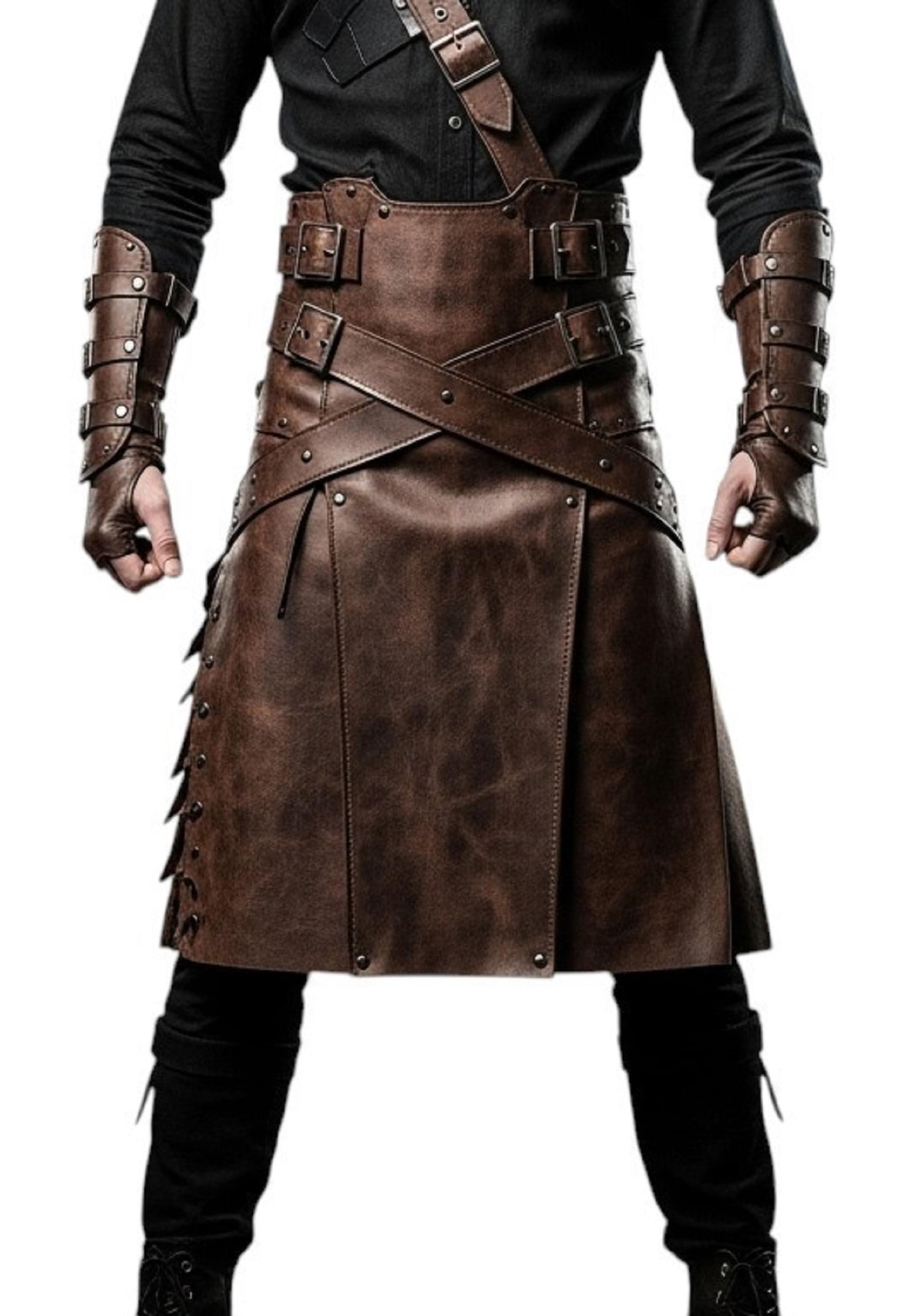 Handmade Leather Warrior Kilt: Medieval LARP Viking Costume - Etsy