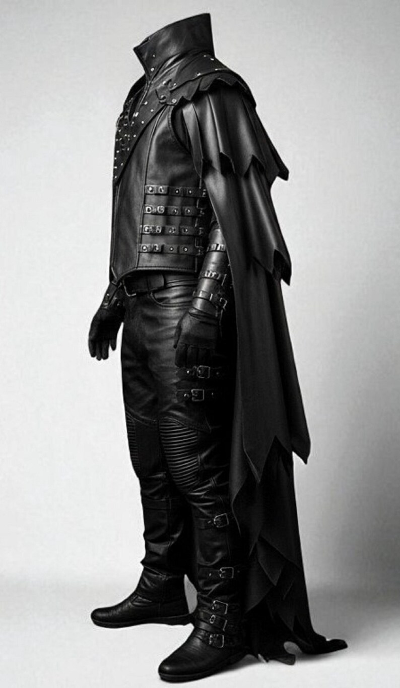 Handmade Layered Leather Cloak Armor Set: Gothic Renaissance LARP ...
