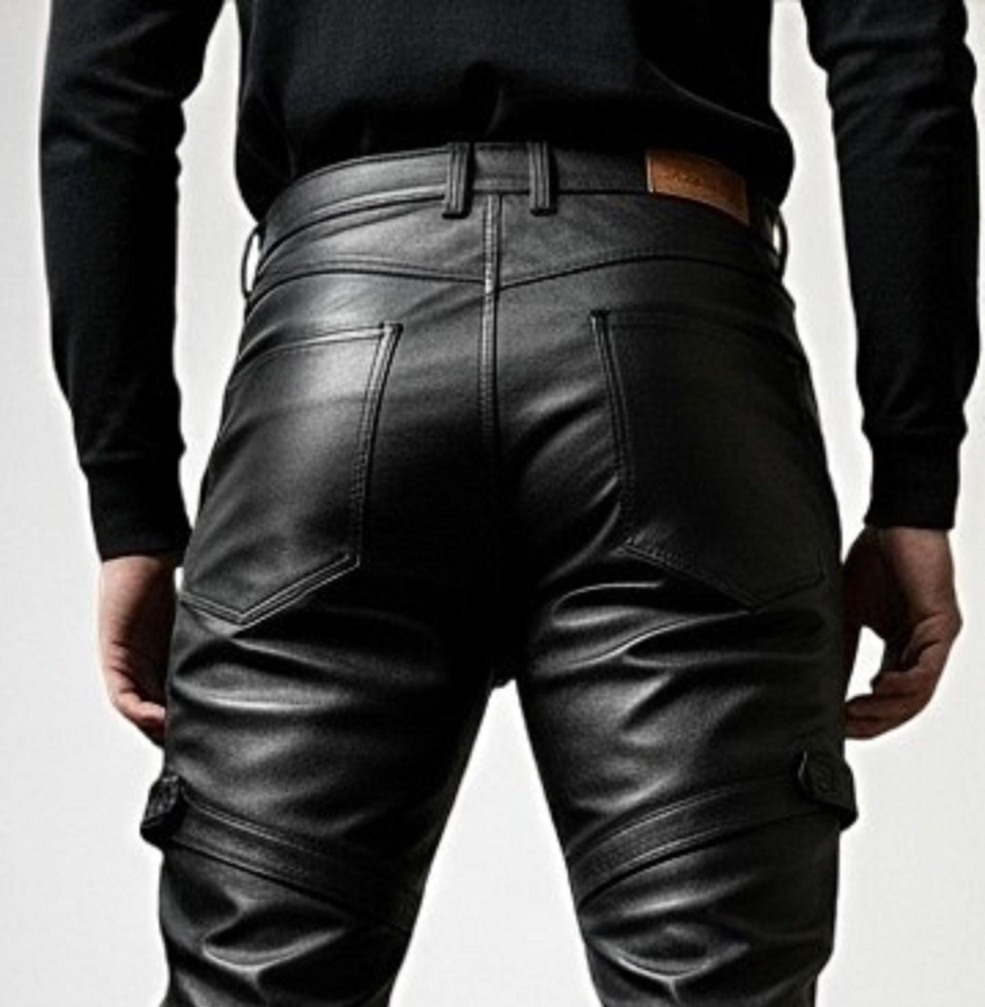 Handmade Leather Tactical Pants: Gothic Streetwear Armor, Cosplay Biker ...