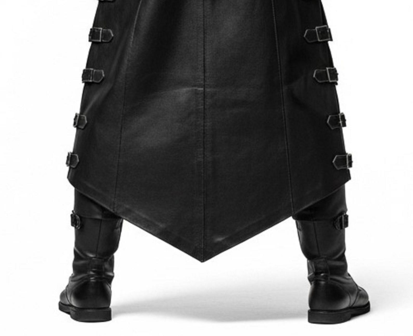 Handmade Leather Gladiator Kilt | Black Armor, LARP Cosplay Outfit - Etsy