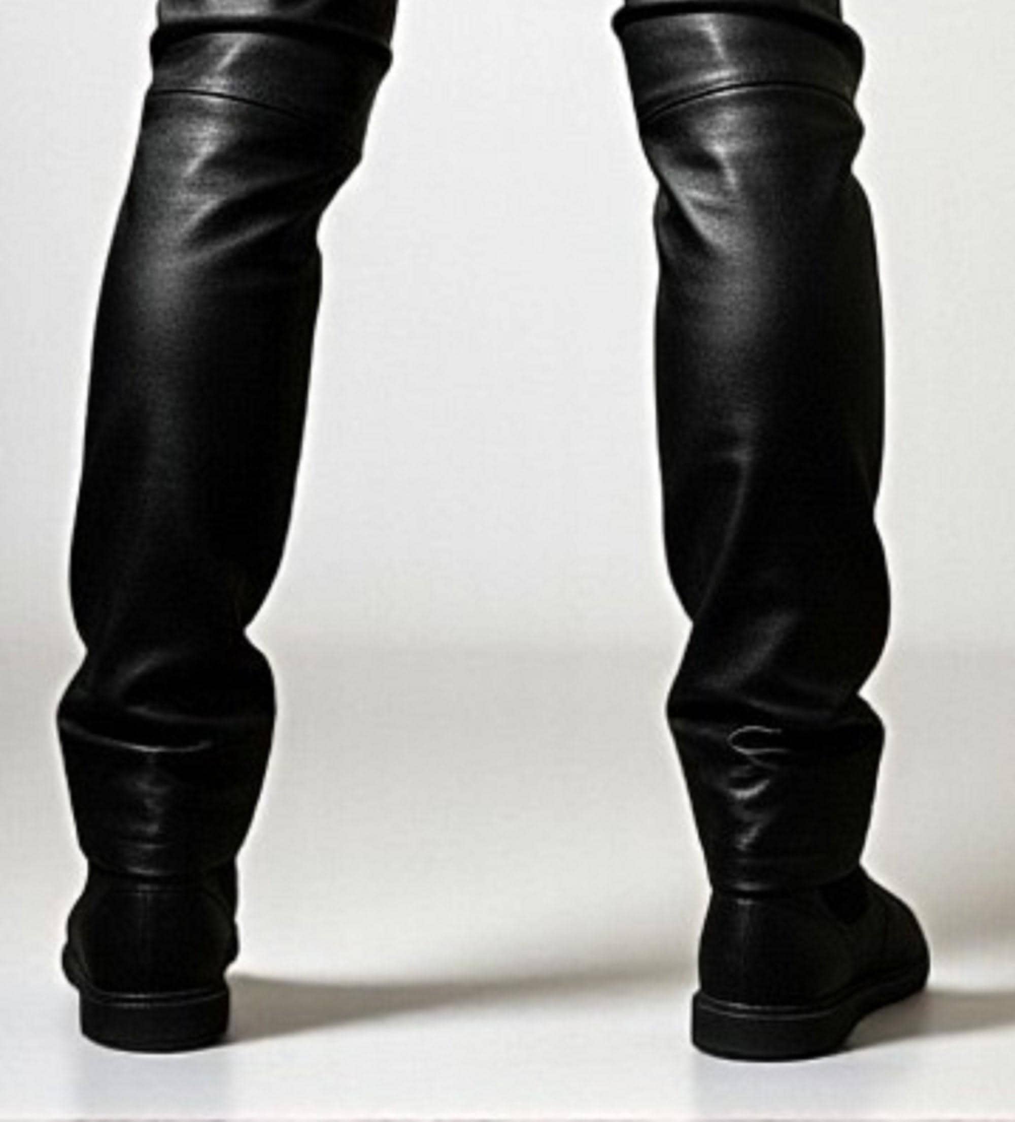 Handmade Leather Tactical Pants: Gothic Streetwear Armor, Cosplay Biker ...