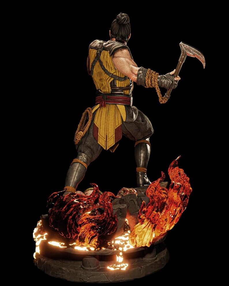 Scorpion/mortal Combat/sculpture/3d Resin Model/collectible Figure - Etsy